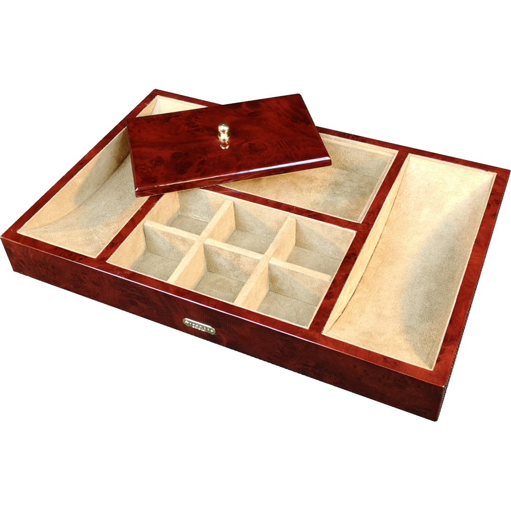 Laminated Camphor Burlwood Veneer Valet Tray - Hillwood