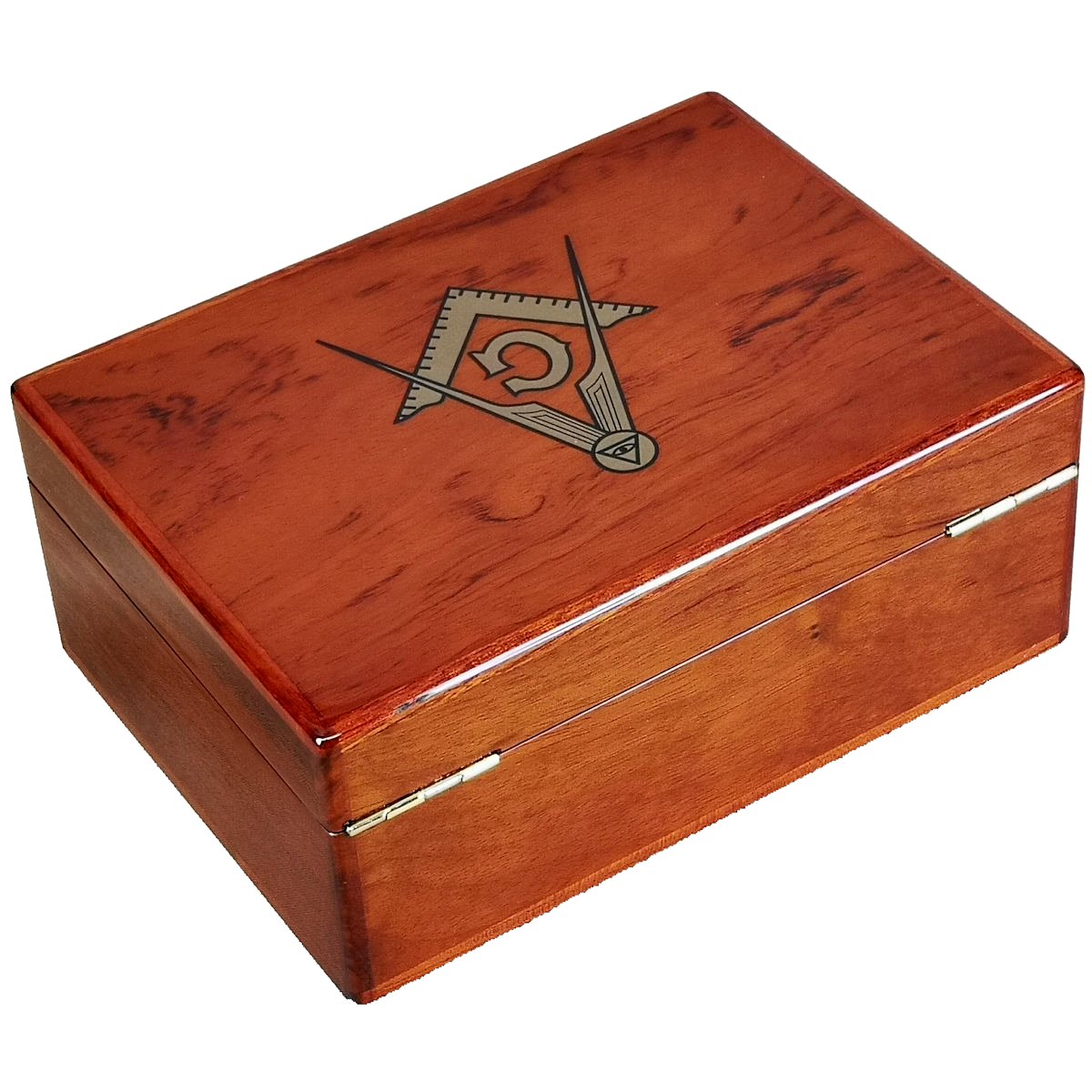 Rosewood Masonic Jewellery Box with Lock - Hillwood